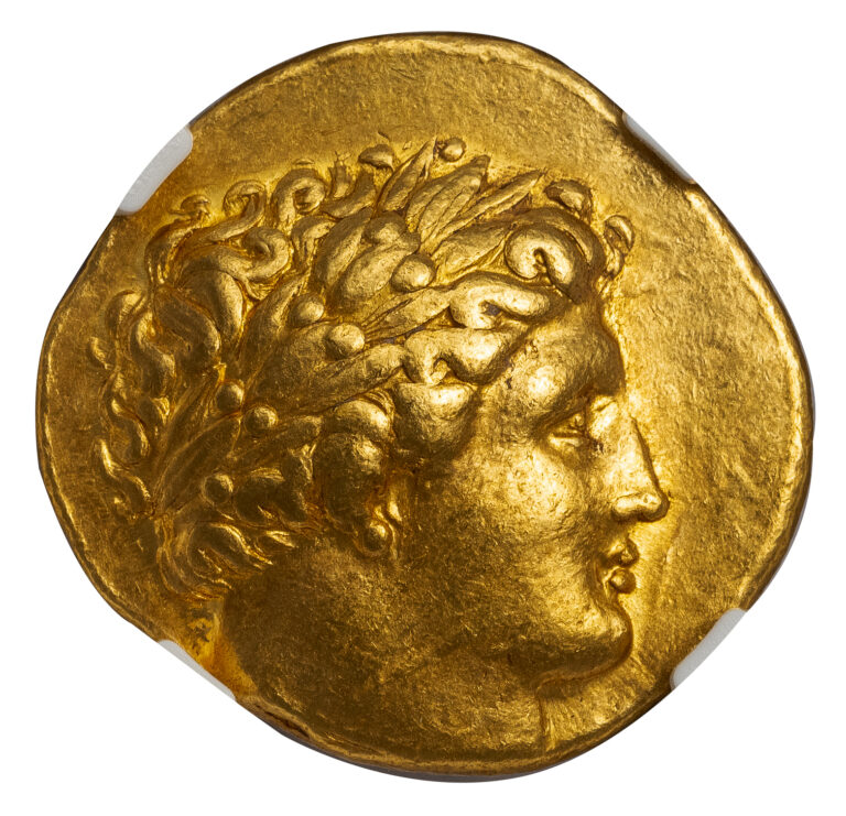 PHILIP II LIFETIME/EARLY POSTHUMOUS GOLD STATER – GREAT ISSUE WITH ...